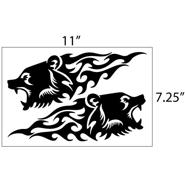 Flaming Bears Decal Set / Flame Bears by SewardStreetStudios