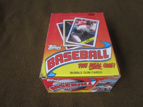 Vintage 1988 Topps Baseball Wax Pack Box 36 Unopened By Njdigfinds
