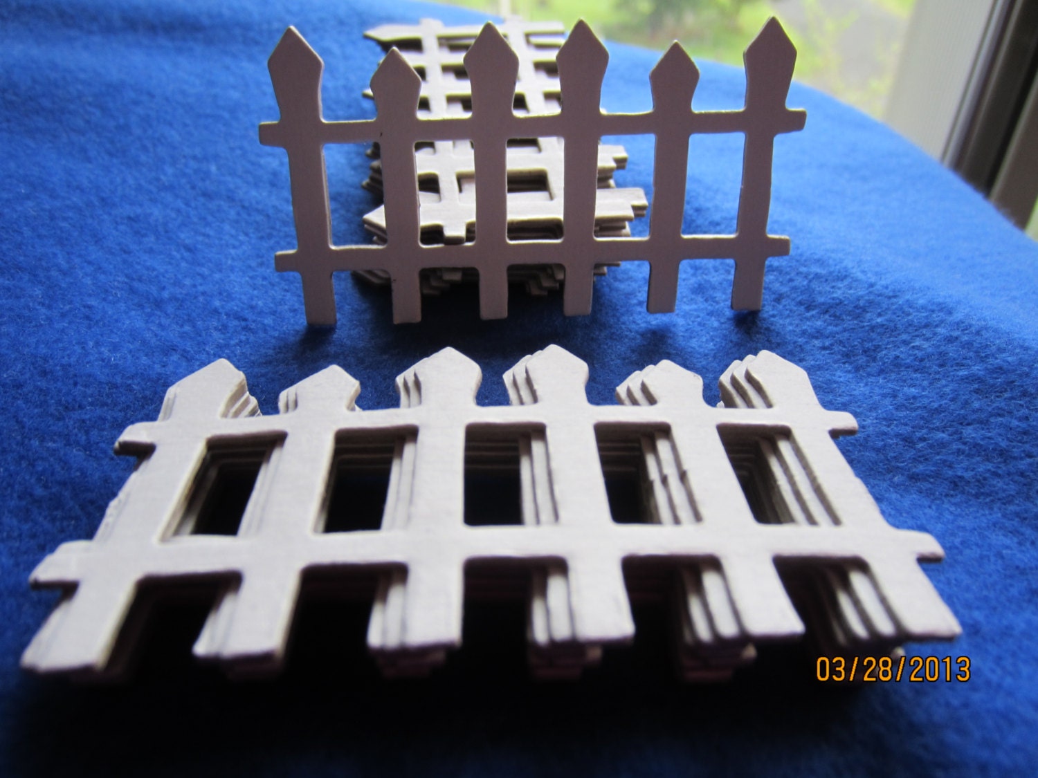 White Picket Fence- Chipboard Fence-Blanks -Unfinished-Decoration-Raw ...