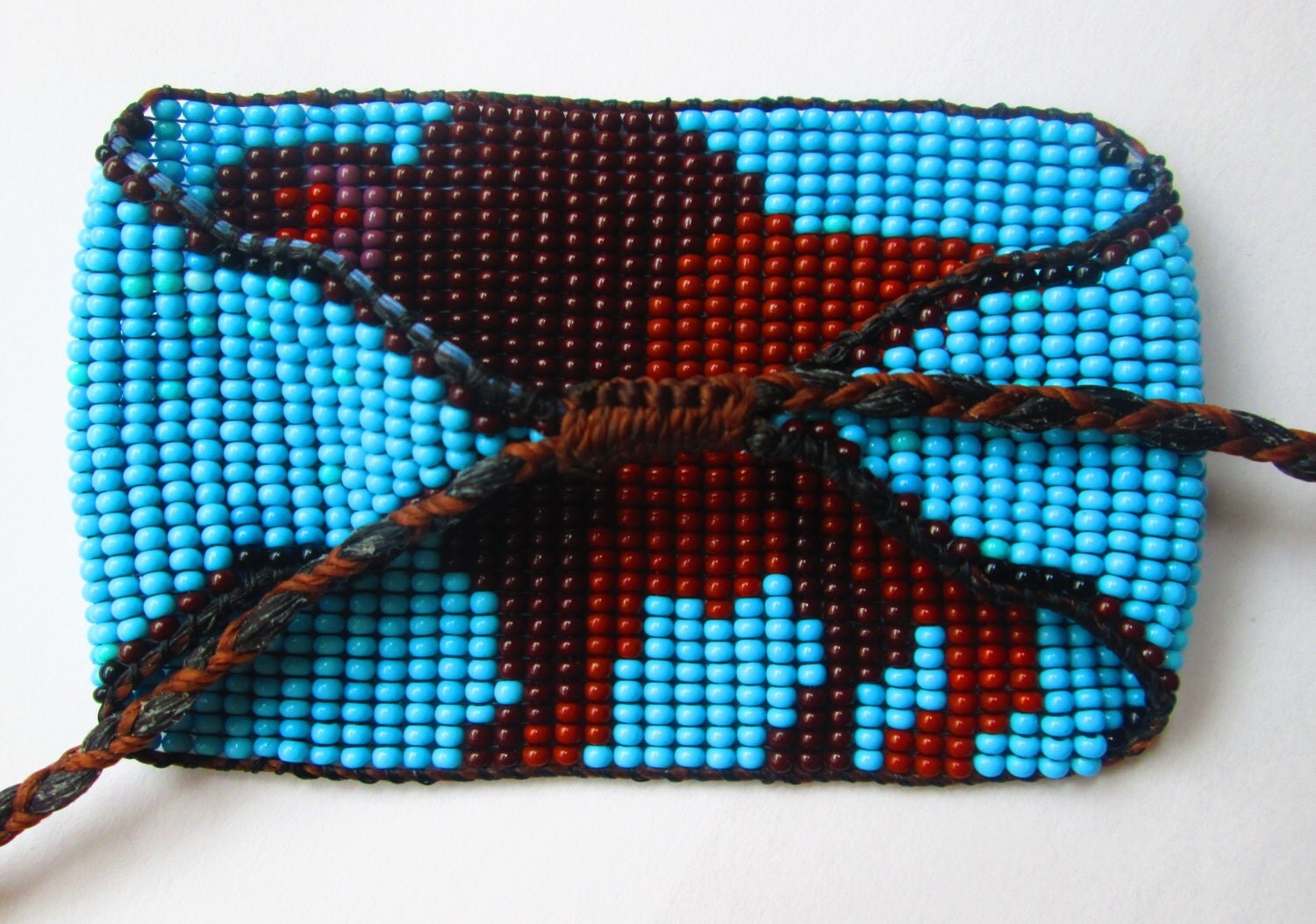 Native American Inspired Beaded Buffalo by pachamamanativeart