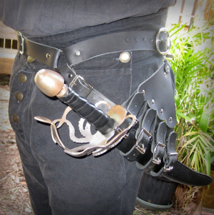 Leather Rapier / Sword Hanger and Belt Game of by Dredmorsplunder