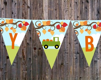 Fall birthday banner | Etsy