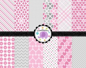 School Digital Paper Pack school digital by StripedElephants