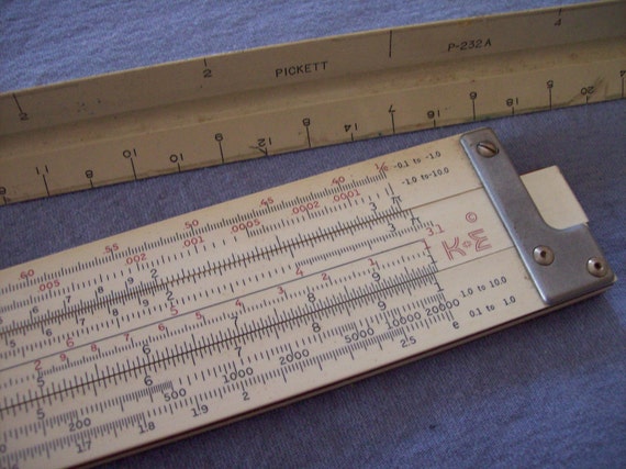 Vintage ruler set mechanical slide ruler circa 1960