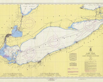 1918 Nautical Chart of Buffalo Harbor by AtomicPhoto on Etsy