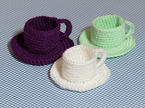 Tea Cup and Saucer Crochet Pattern PDF Crochet Pattern Tea