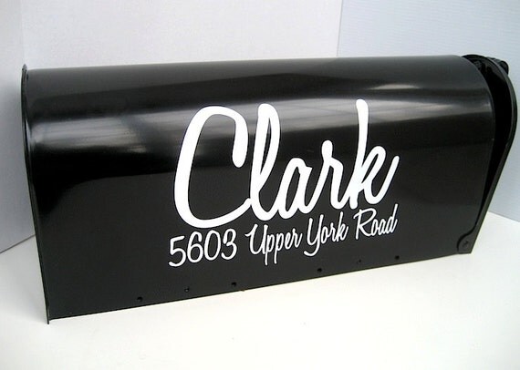 Mailbox Lettering Custom Vinyl Mailbox Name and Address