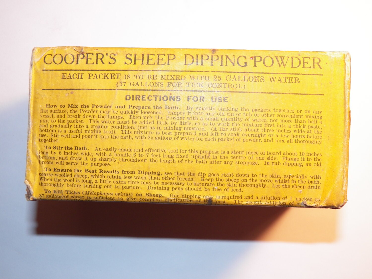 Vintage Coopers Sheep Dip Dipping Powder 1930's Unopened