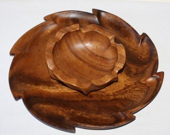 Cool, Pair of Vintage, Mid Century, Industrial Wooden Serving Trays