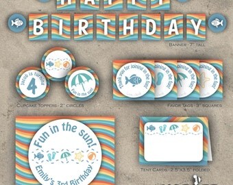Popular items for beach birthday party on Etsy