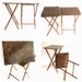 Vintage Folding Table Scheibe TV Tray Burl Wood Portable Bar