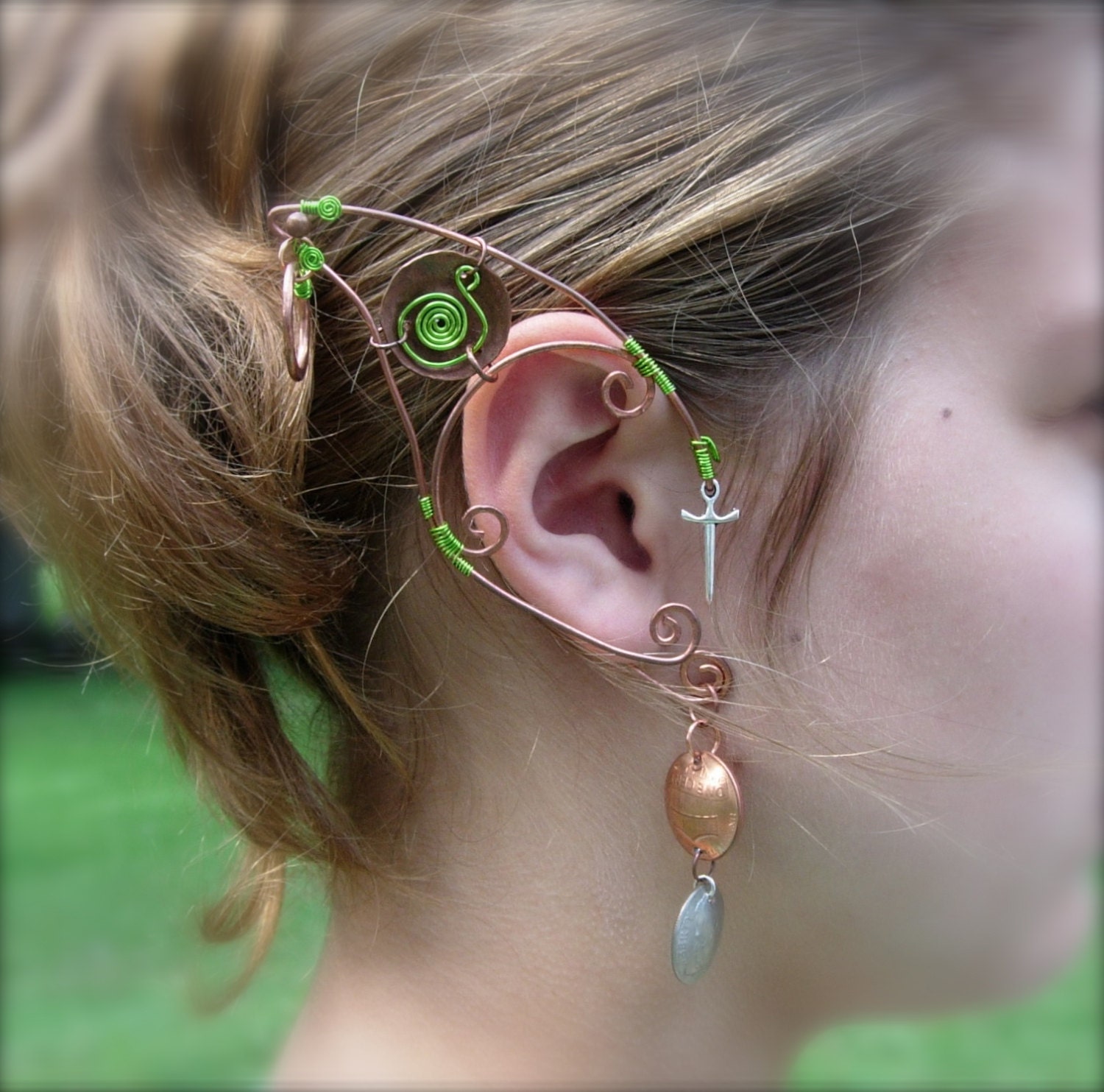 Elven Ear Wraps Pair of Copper Goblin Inspired Elf Ear Cuffs