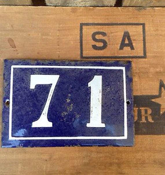 Vintage French Address Sign House Number by LakeMichiganVintage