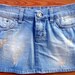 Denim Skirt Blue Jean Skirt Micro Mini Skirt Short Jean Skirt