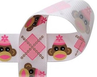 Popular items for monkey ribbon on Etsy