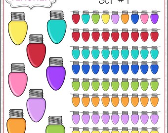 Christmas Lights: Clipart Set #4