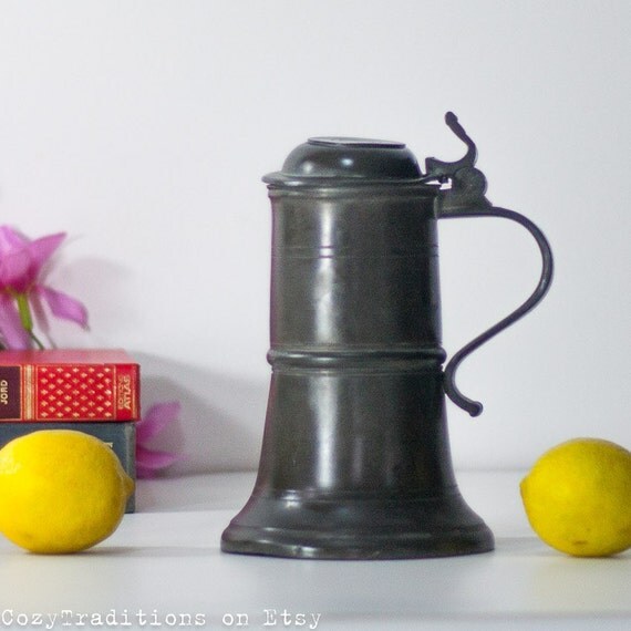 Items similar to Beer Stein with Cover, Bar Display Decoration, Vintage ...