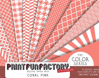 Vintage Polka Dots digital paper distressed by PrintFunFactory
