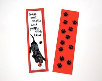 Paw print bookmark | Etsy