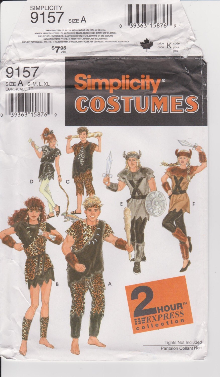 Simplicity 9157 Halloween Costume Sewing Pattern