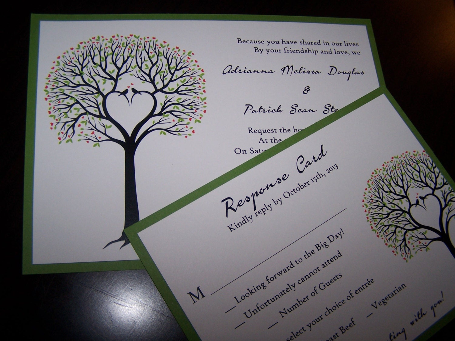 Modern Tree Wedding invitation – OnePaperHeart – Stationary & Invitations