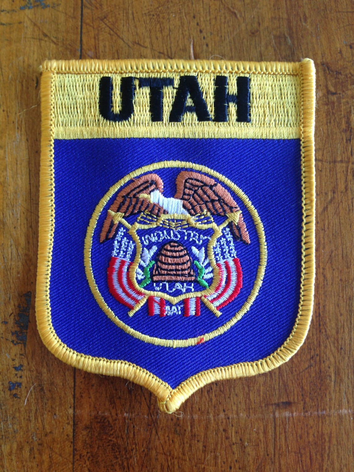 Utah State Flag Vintage Travel Patch