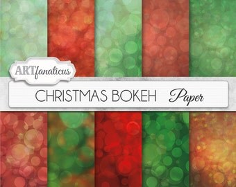 Bokeh digital papers "CHRISTMAS BOKEH" for photographers, scrapbooking ...