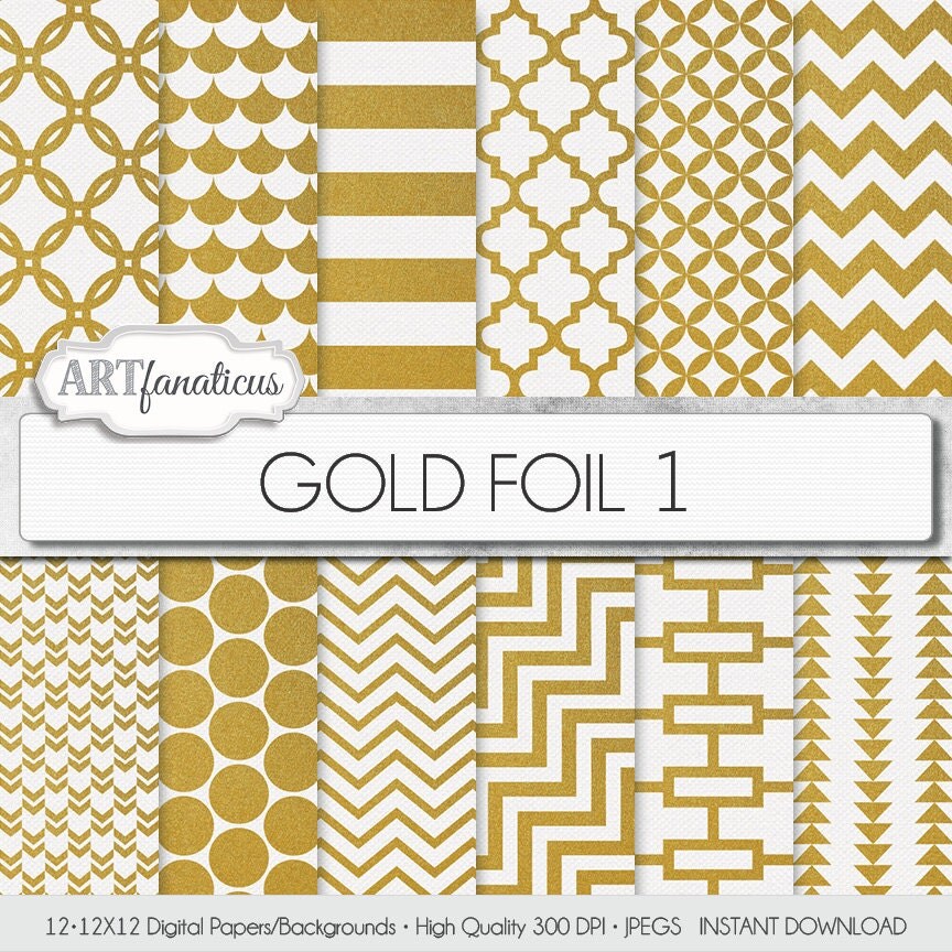 Gold foil papers GOLD FOIL 1 gold foil patterns
