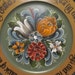 Norwegian Rosemaling in Valdres Style with Verse from the