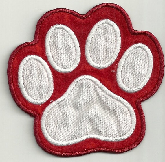Paw Print Patch Any Color Combo Custom Made AP40