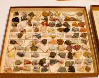 ANTIQUE Rocky Mountain Minerals Collection- Original Gems- Souvenir-1950s