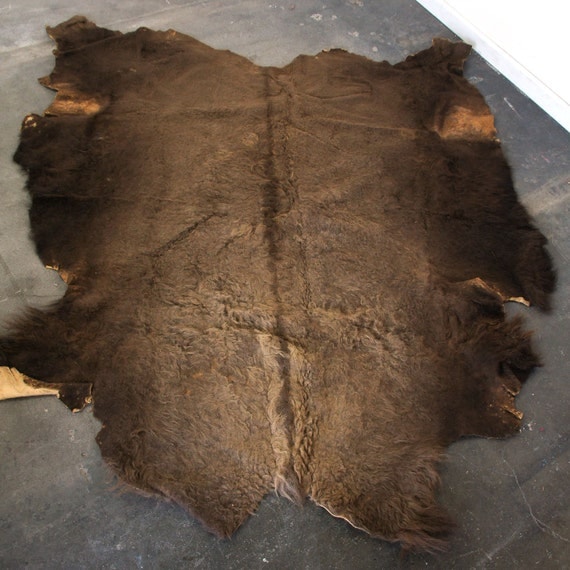 Buffalo Hide Rug / Bison Pelt / Hair on Hide