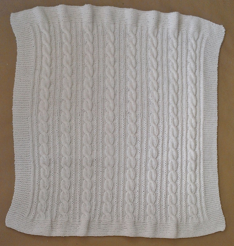 Knitting Pattern: Lovely Cabled Baby Blanket by MockingbirdKnits