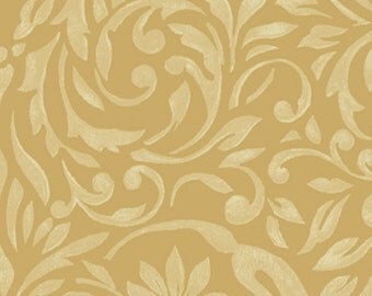 Gold damask fabric | Etsy