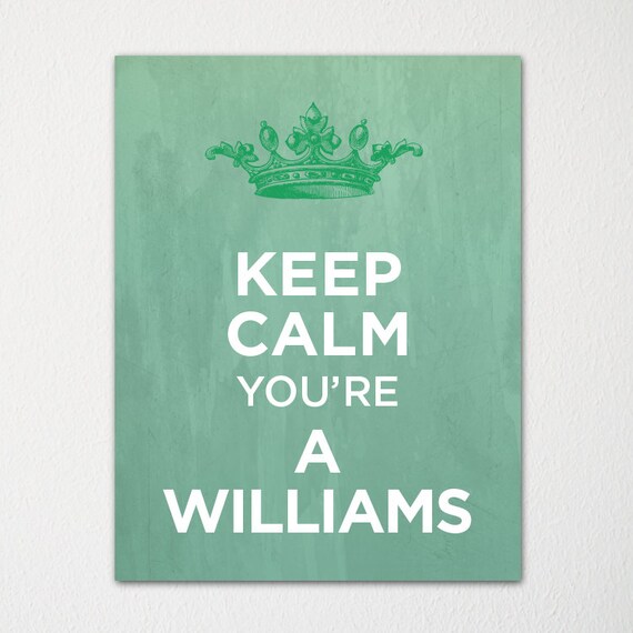 Last Name Keep Calm Print Custom Keep Calm Fine by LetsKeepCalm