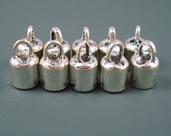 End Cap Two Pieces 5MM Revolving Sterling Silver by LeatherShop3