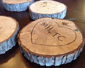 Wood carved initials | Etsy