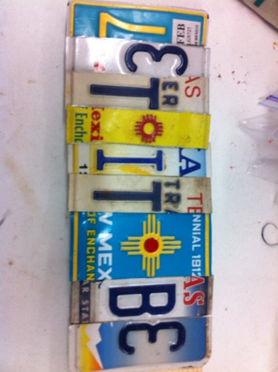 Let it Be beatles handmade license plate wall art one of a