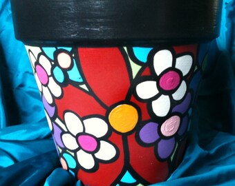 Colorful flower pots | Etsy