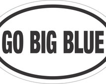 Michigan University Go Big Blue Wolverines 3.5" x 5.5" Euro Oval ...