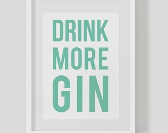 Gin poster | Etsy