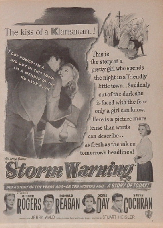 Storm Warning 1951 movie promo print Advertisement Doris Day