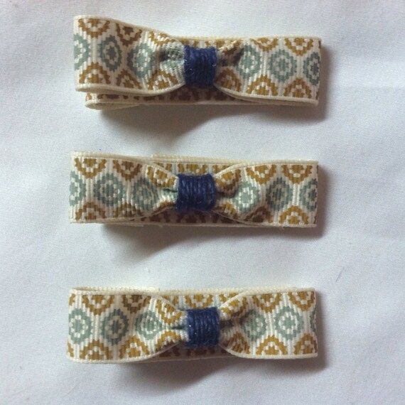 Items similar to Set of Three Natural Color Mini Clips on Etsy