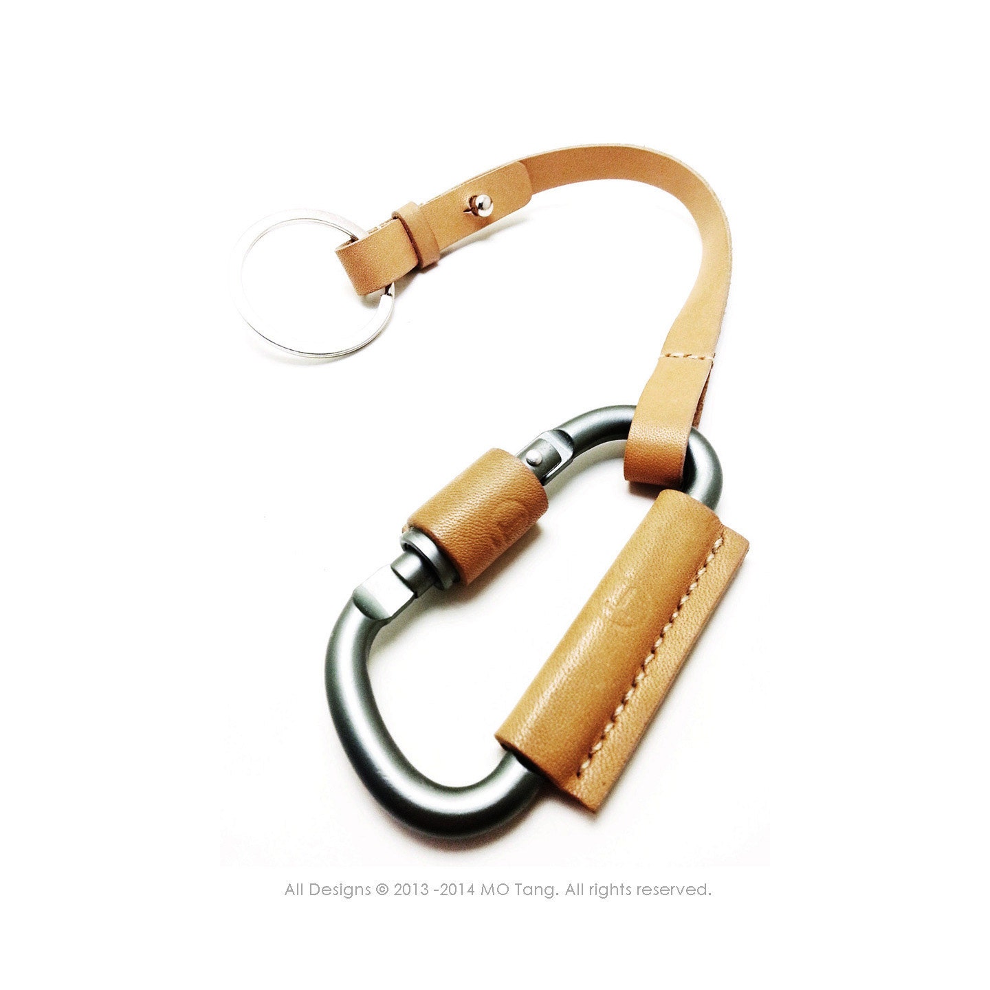 Leather Tether KeyChain Key Fob CATAPULT by MOtangStudio on Etsy