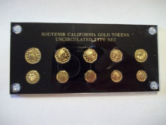 Souvenir California Gold Tokens Uncirculated Type Set 10