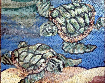 Unique sea turtle mosaic related items | Etsy