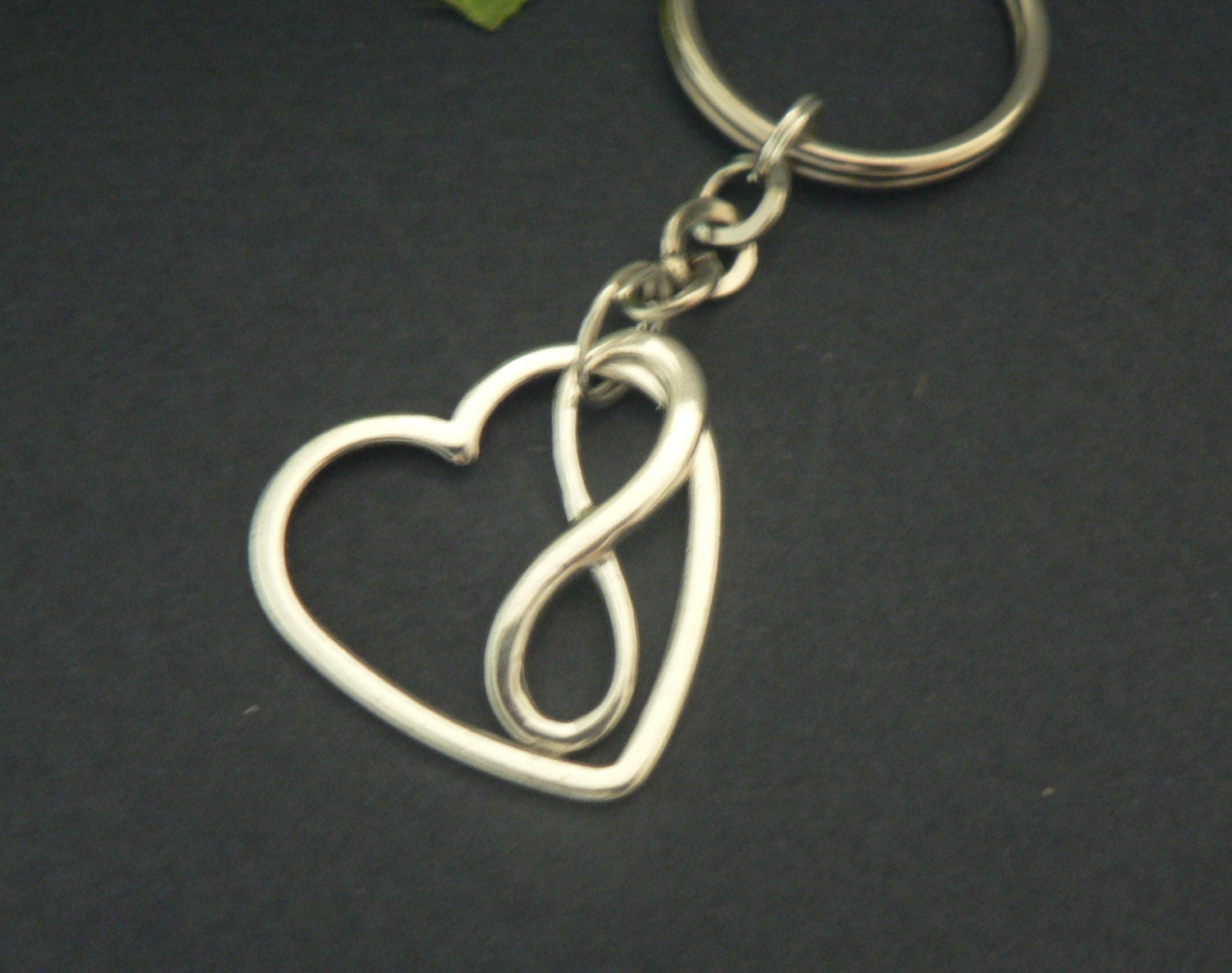 Infinity Symbol Open Heart Key Chain Eternal Love Friendship