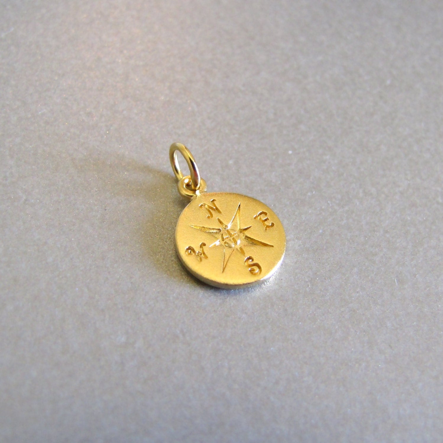 Gold Compass Charm