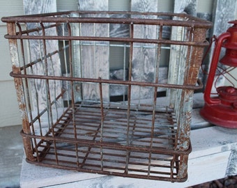 Popular items for metal milk crate on Etsy