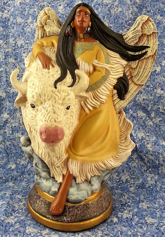 Items similar to Ceramic Bisque Native American Buffalo Spirit/Angel ...
